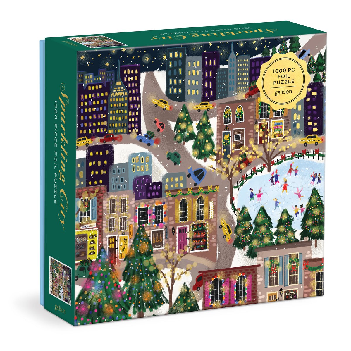 Joy Laforme Sparkling City 1000 Piece Foil Puzzle In a Square Box (Jig ...