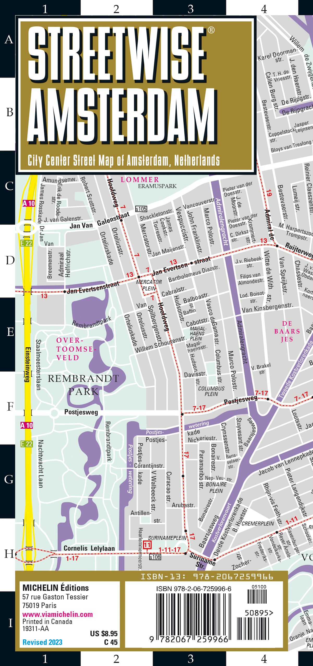 Streetwise Amsterdam Map - Laminated City Center Street Map of Amsterd ...