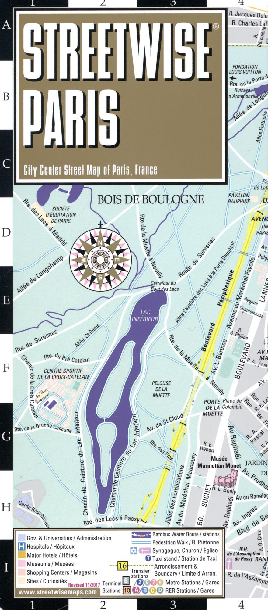 Streetwise Paris Map - Laminated City Center Street Map of Paris, Fran ...